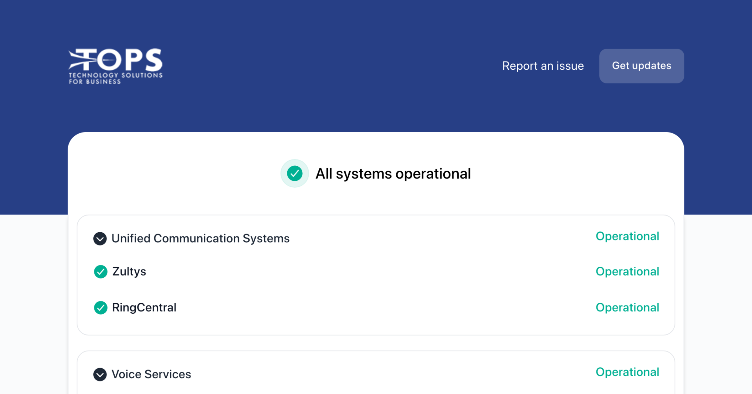 TOPS | System Status